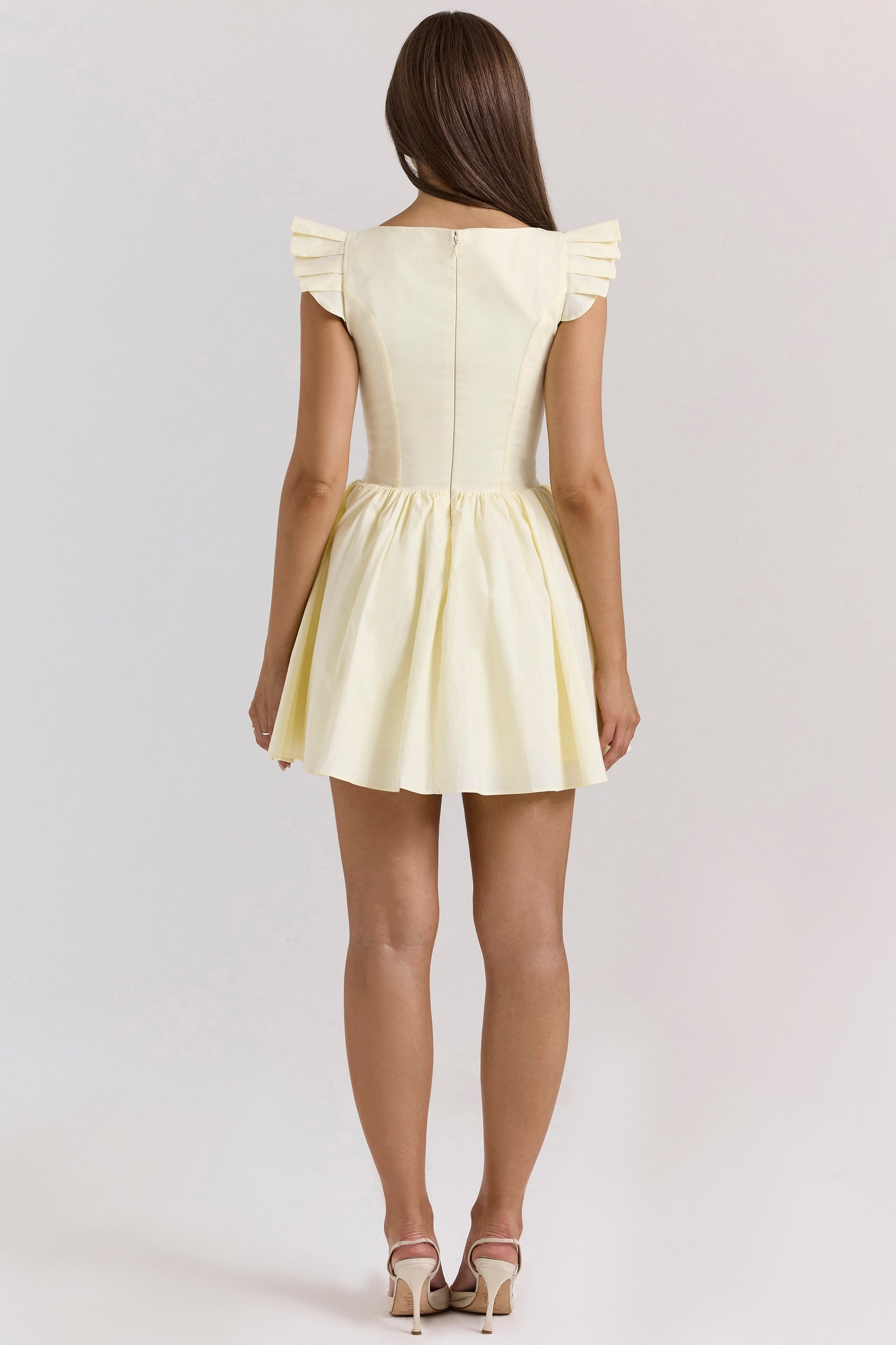 Light Yellow – Sweet & Spicy Lace Strap Dress – VIVAESTEL